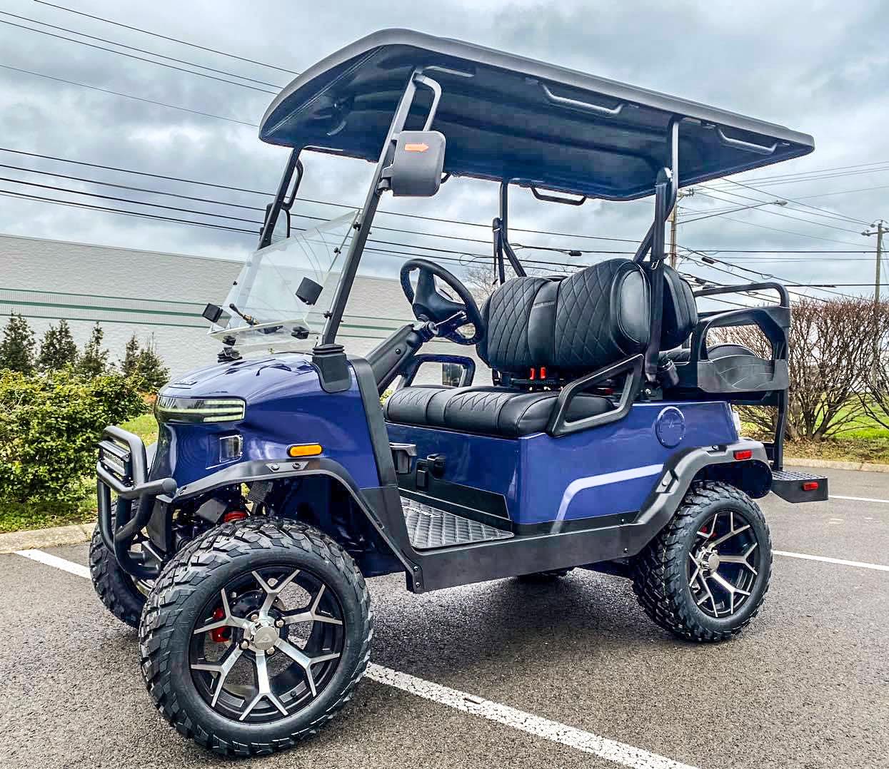 2024 Denago EV Nomad XL Blue Lithium 4 Passenger Lifted Golf Cart ...