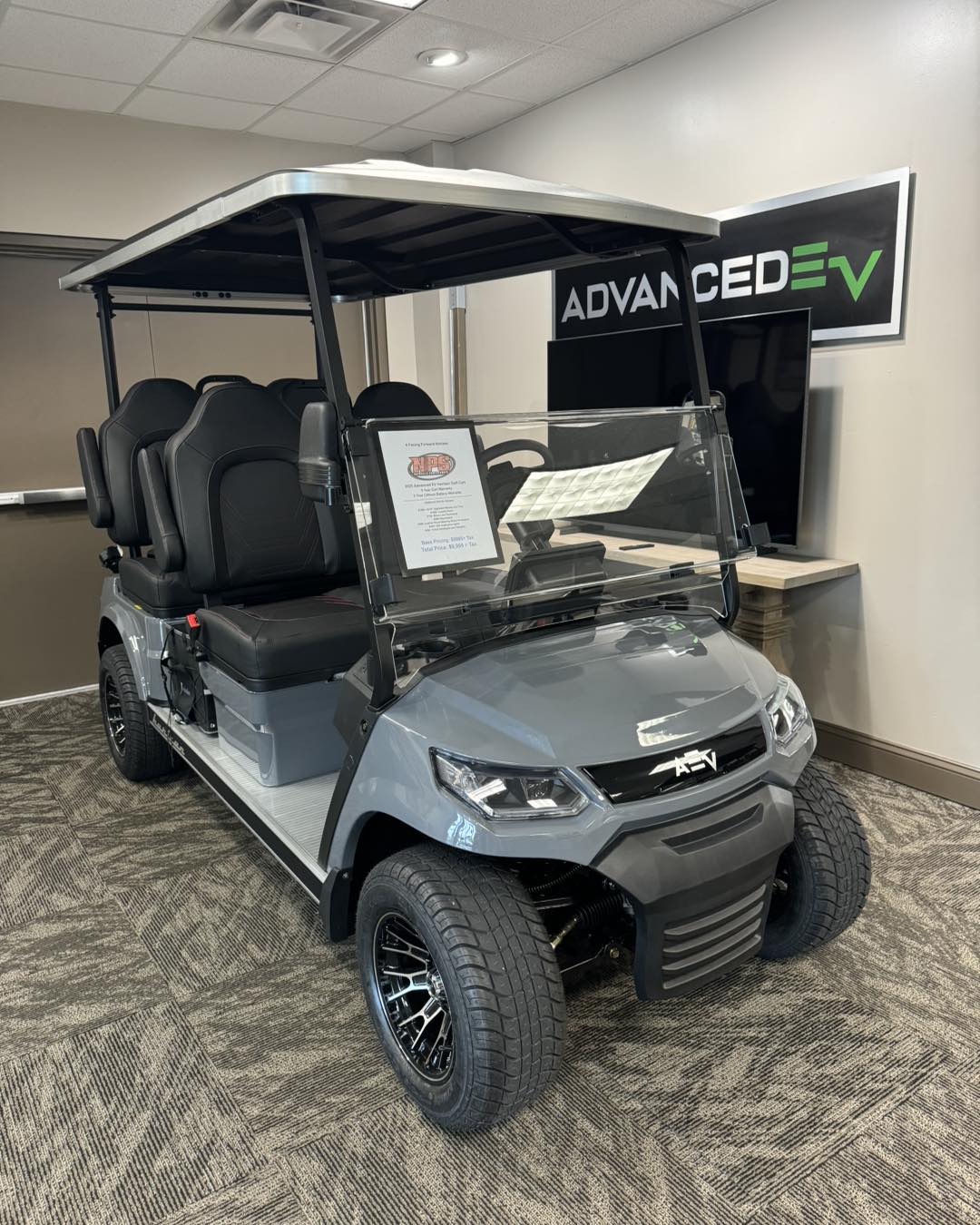 2025 Advanced EV Horizon 4 Forward Facing Charcoal Lithium Golf Cart ...